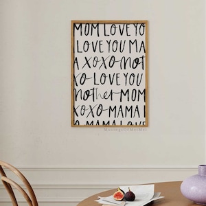 Mother's Day Printable Art, Gift for Mom, Minimalist Wall Art, Happy ...
