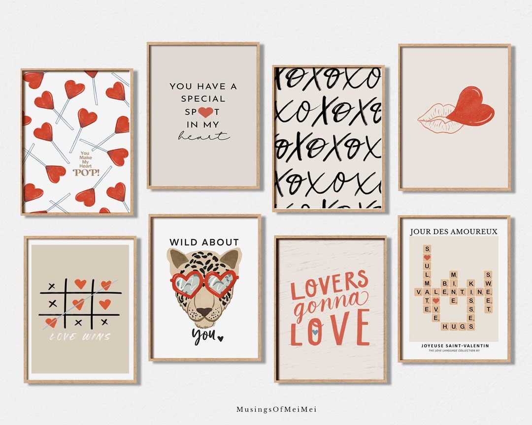 Valentines Day Gallery Wall Mega Bundle, Valentines Day Decor ...