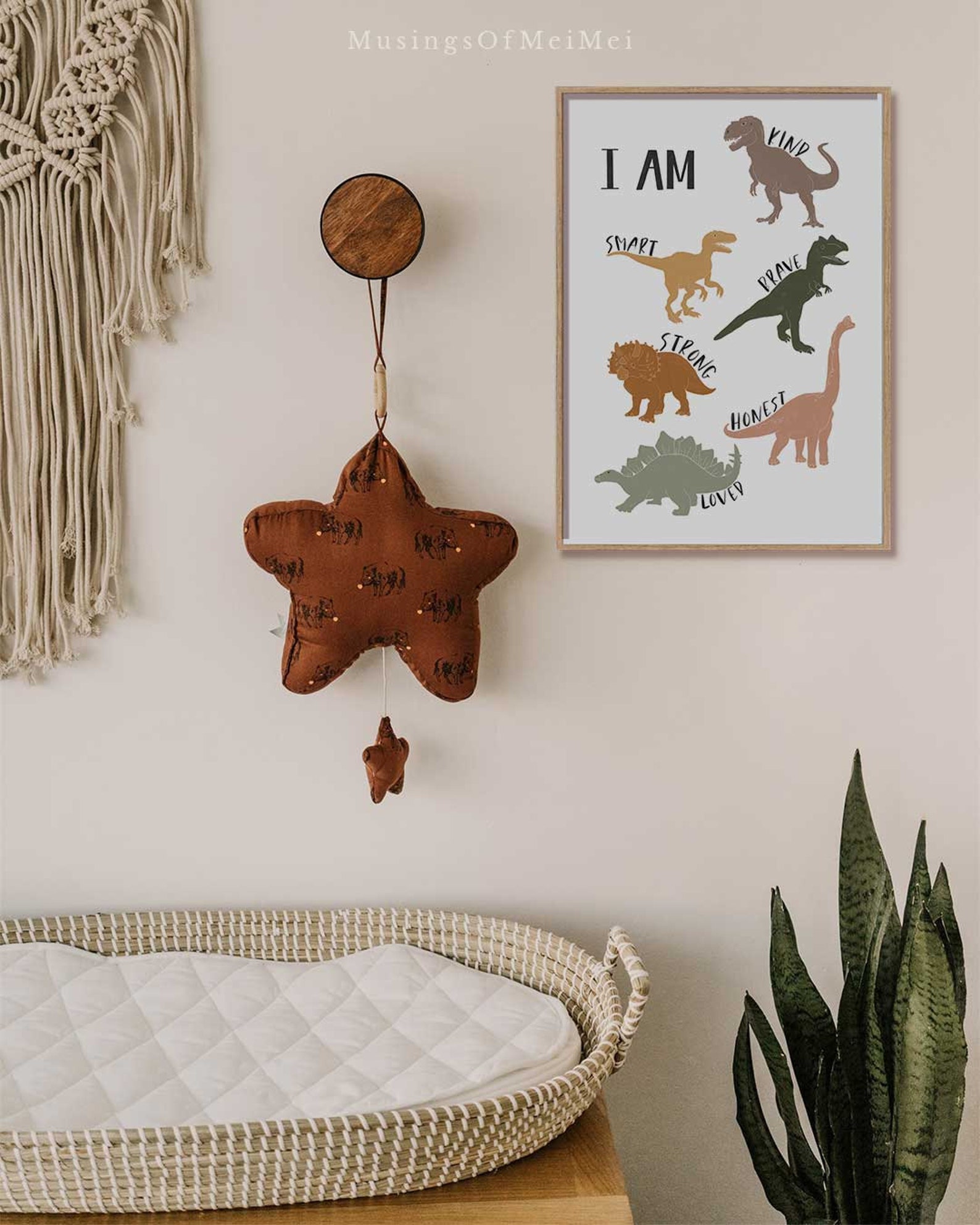 Kids Positive Affirmations Print, Dinosaur Wall Art, PRINTABLE WALL ART ...