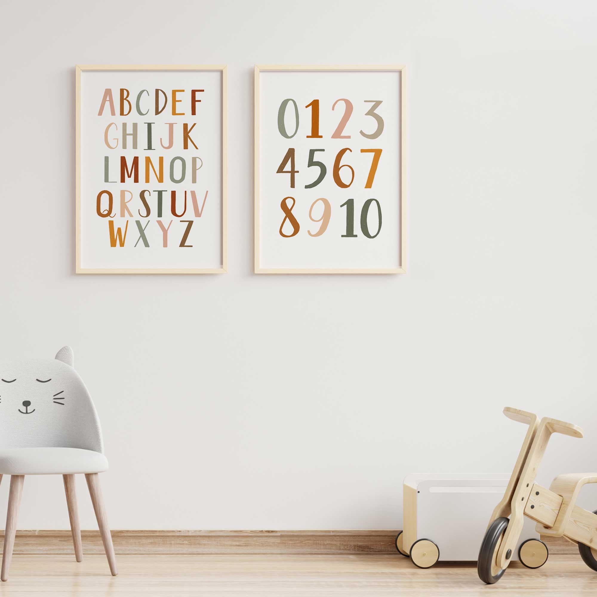 Alphabet Poster Neutral Boho Nursery Neutral Alphabet Poster | Etsy