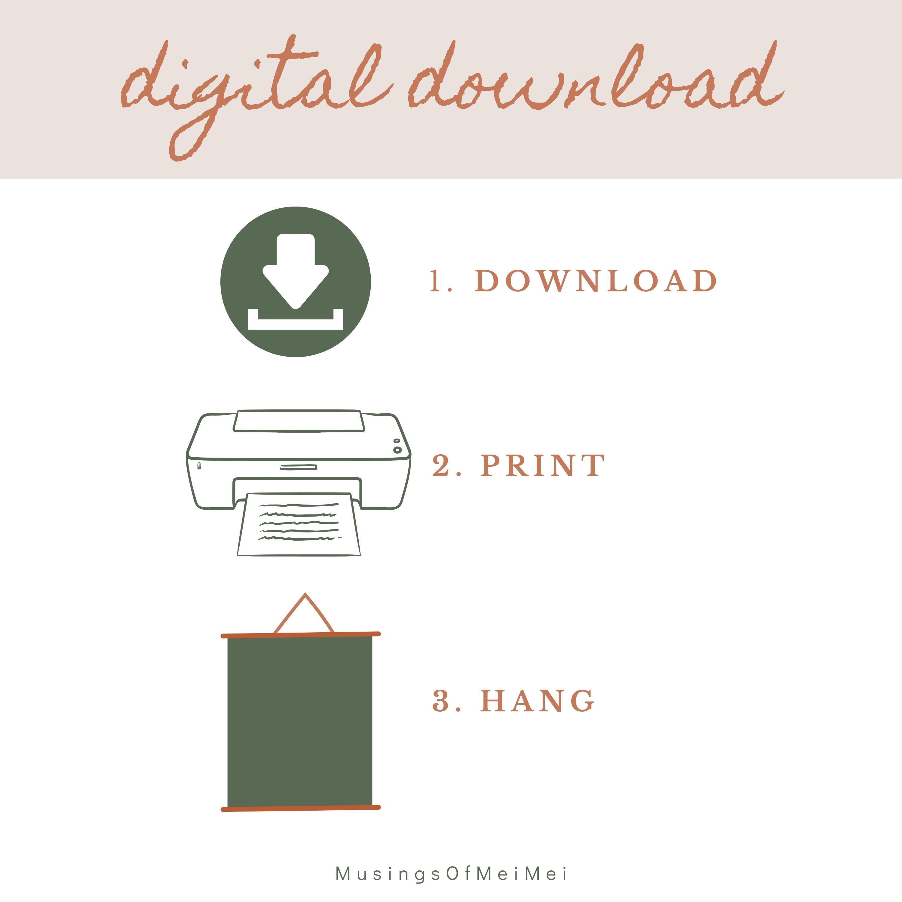 House Plant Art Print Printable Botanical Art Decor House - Etsy