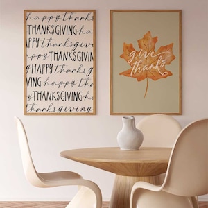 Thanksgiving Gallery Wall Art Print Set, 11 Prints, Printable Wall Art ...
