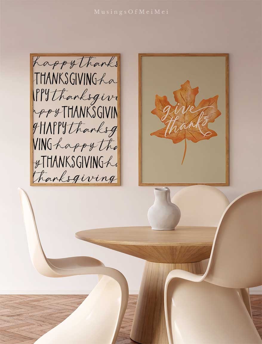 Thanksgiving Gallery Wall Art Print Set, 11 Prints, Printable Wall Art ...