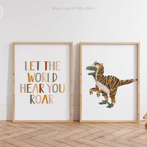 Dinosaur Educational Posters, Set of 30 Prints, Kids Classroom Posters ...