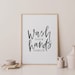 Wash Your Hands Wall Art, Washroom Poster, Bathroom Sign, Printable ...