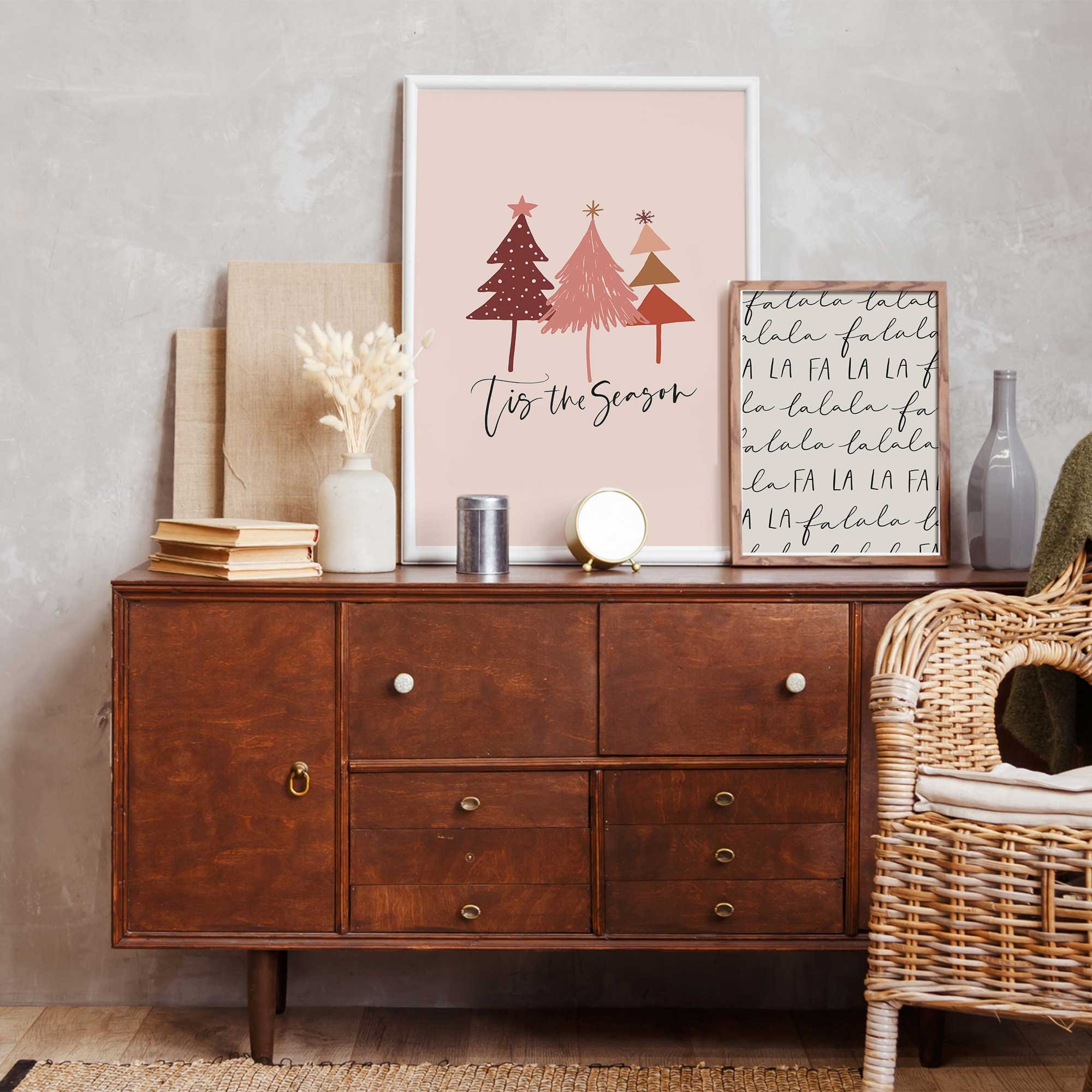 Christmas Tree Print Printable Wall Art Boho Christmas - Etsy Australia