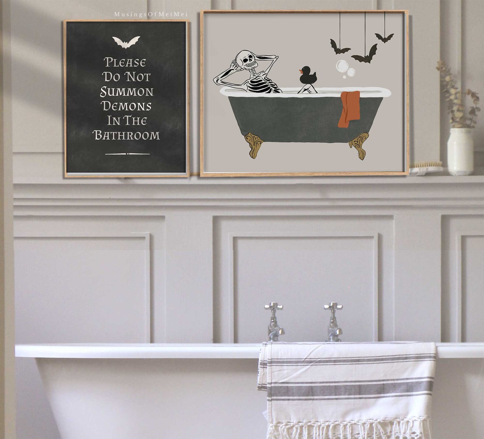 Halloween Bathroom Sign, Printable Wall Art, Halloween Printables ...