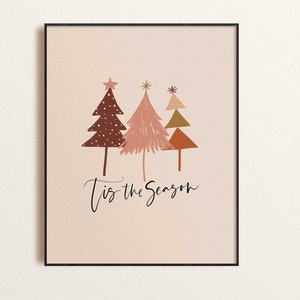 Christmas Set of 7 Prints, Gallery Wall Art, Christmas Printable Art ...