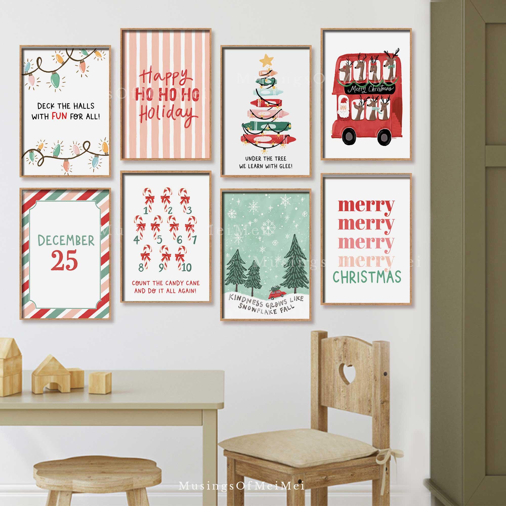 Christmas Classroom Decor Set, Bulletin Board Kit, Kids Playroom Decor ...