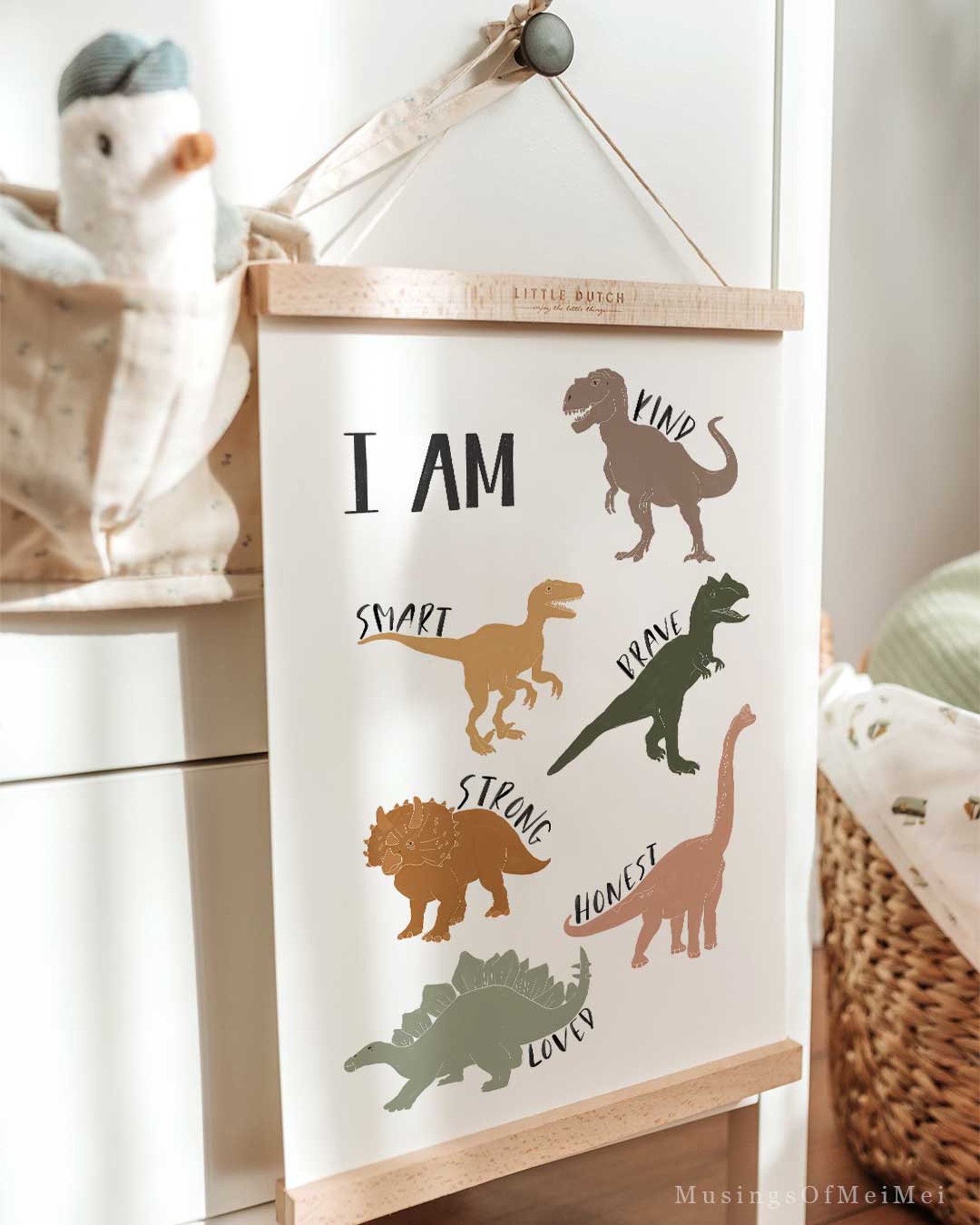 Kids Positive Affirmations Print, Dinosaur Wall Art, PRINTABLE WALL ART ...