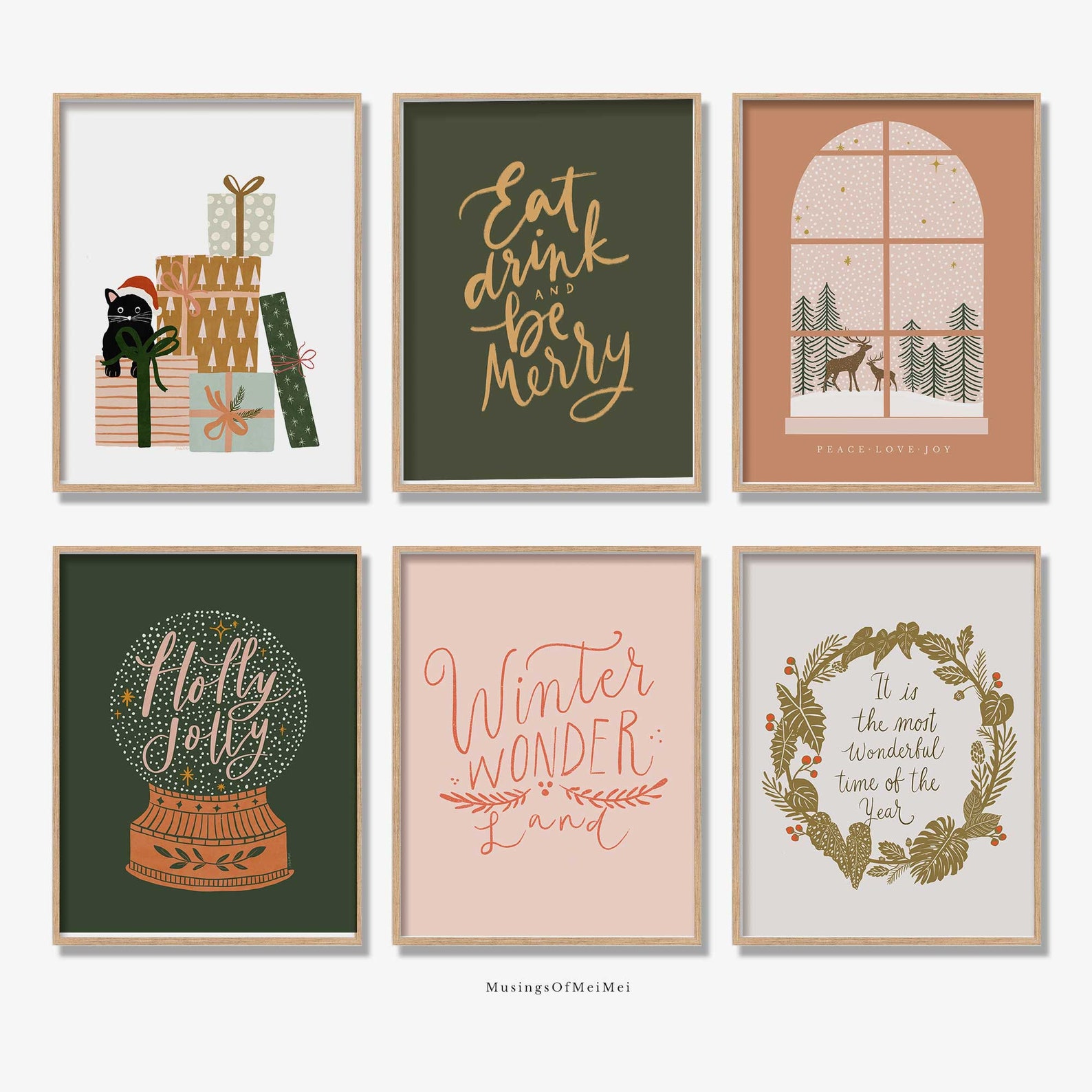 Christmas Art Mega Bundle Set of 12 Christmas Gallery Wall - Etsy