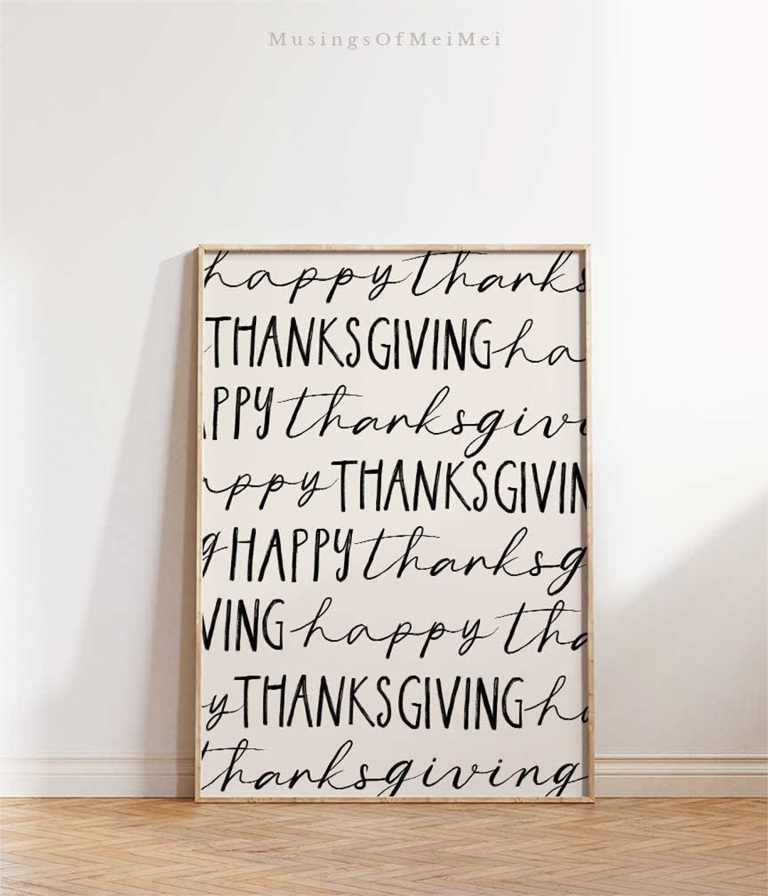 Happy Thanksgiving Printable Wall Art, Thanksgiving Celebration Print ...