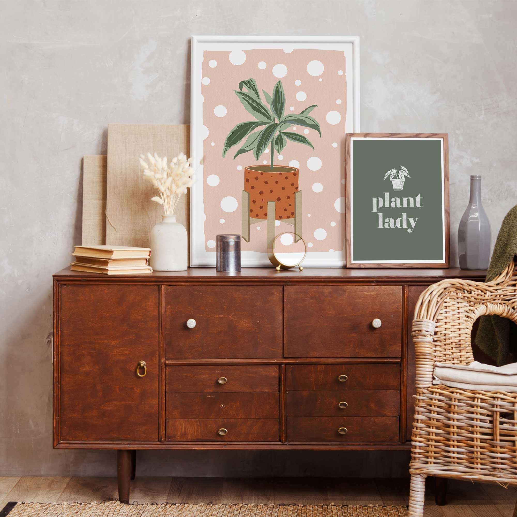 Boho House Plants Wall Art Printable Wall Art Plant Poster | Etsy