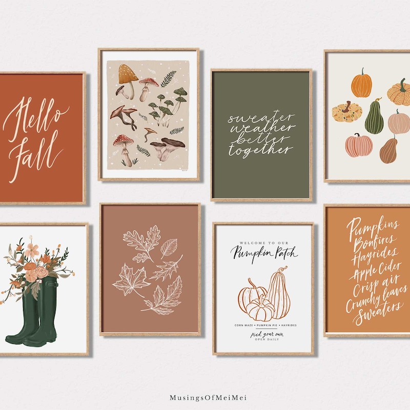 Fall Printable Wall Art - Etsy