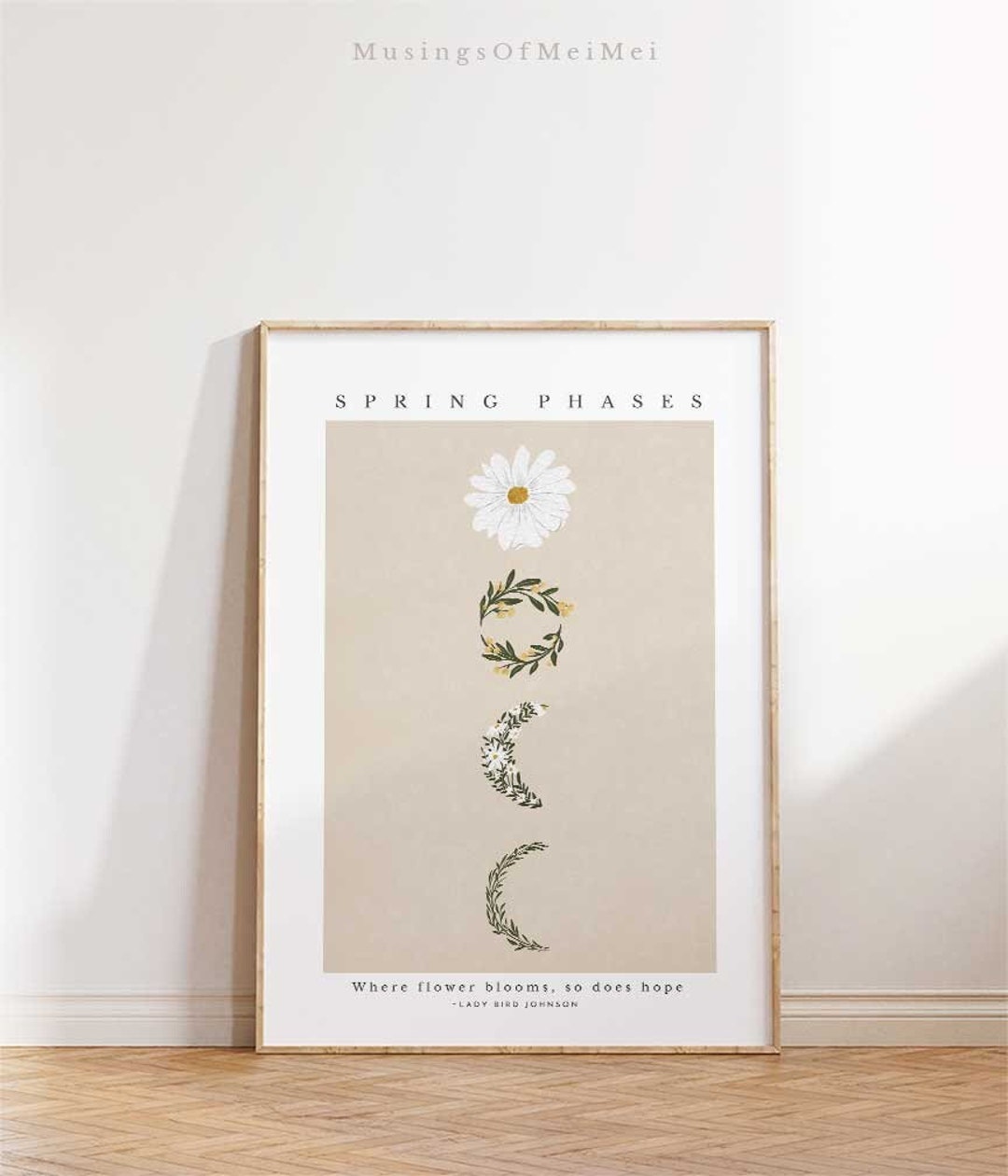 Floral Wall Art, Daisy Print, Printable Wall Art, Easter Wall Art ...