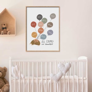 Colors Educational Print, Rainbow Classroom Decor, Printable Wall Art ...