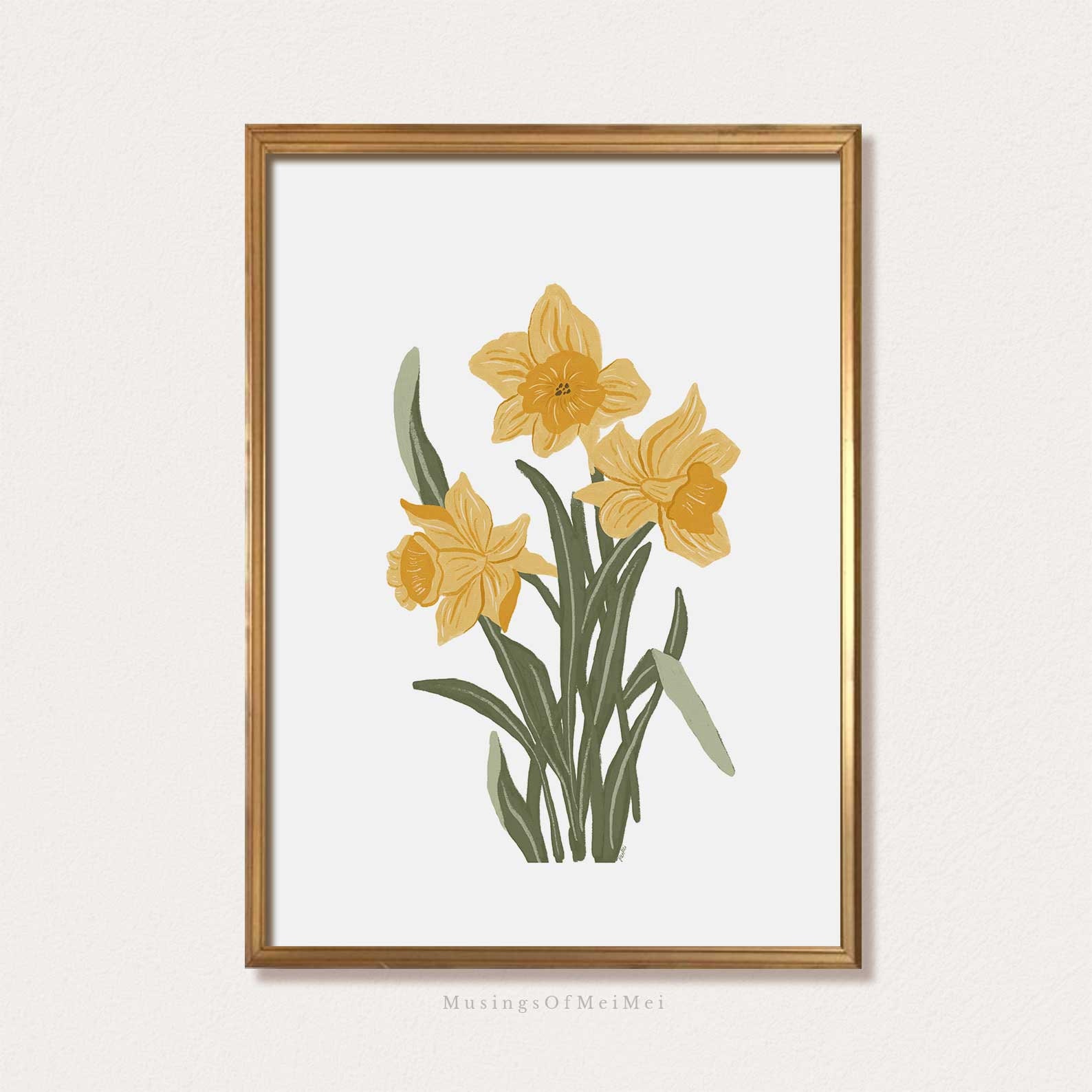 Spring Flower Prints, Set of 4, Printable Wall Art, Farmhouse Decor ...