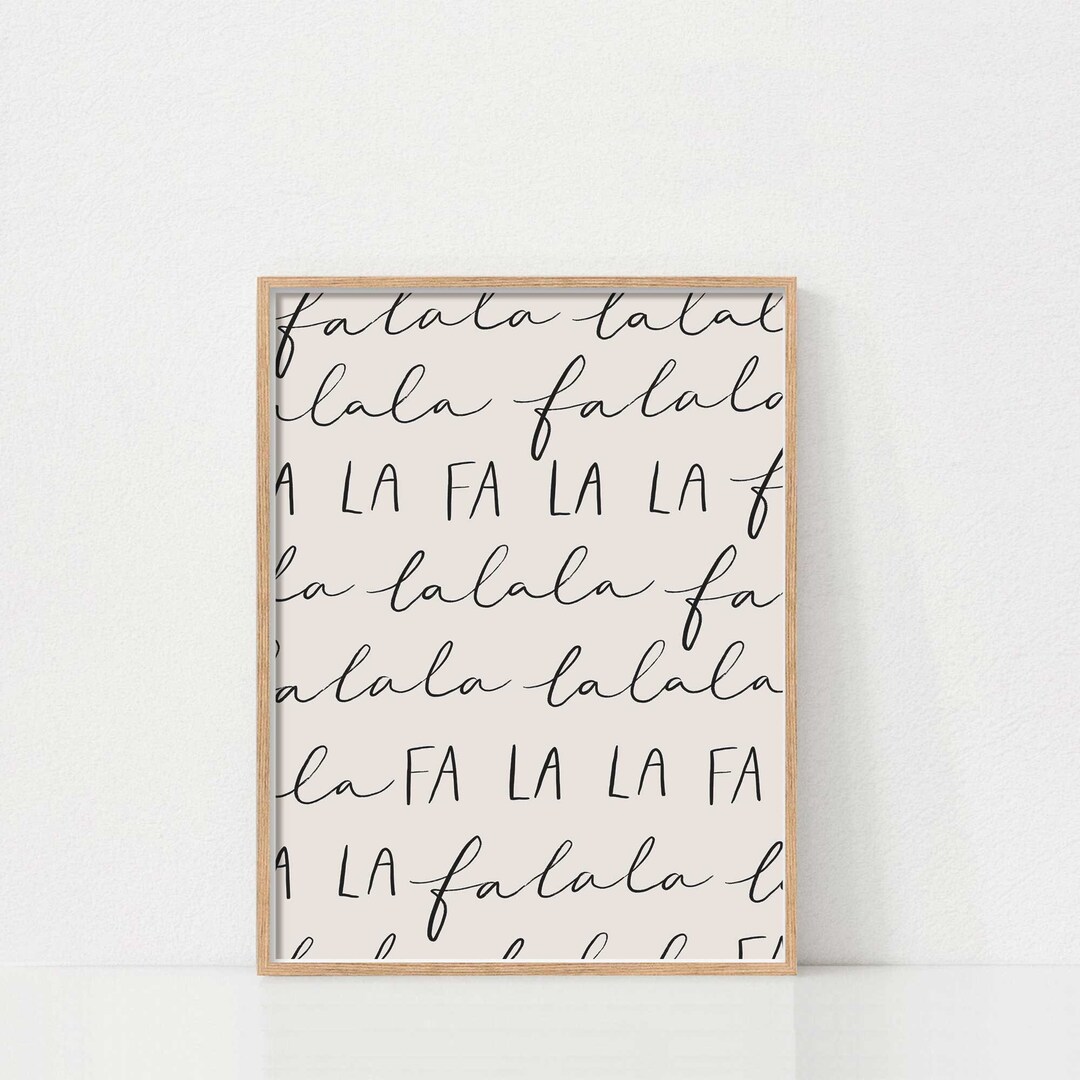 Christmas Wall Art, Fa La La Print, Printable Wall Art, Christmas Sign ...