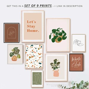 House Plant Art Print, Printable Botanical Art Decor, House Plant Lover ...