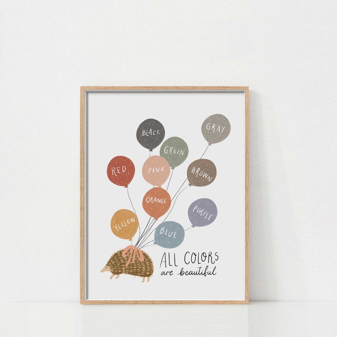 Colors Educational Print, Rainbow Classroom Decor, Printable Wall Art ...
