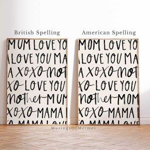 Mother's Day Printable Art, Gift for Mom, Minimalist Wall Art, Happy ...