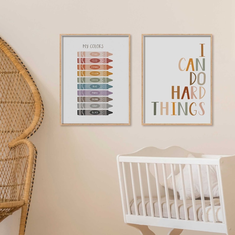 Colors Educational Print, Rainbow Nursery Decor, Printable Wall Art ...