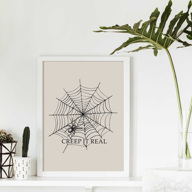 Halloween Spider Wall Art Printable Halloween Art Halloween - Etsy