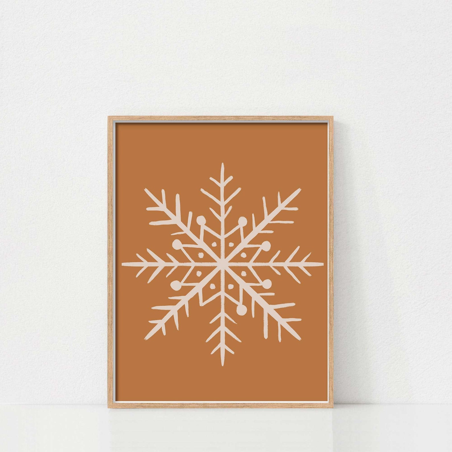 Christmas Printable Wall Art Snowflake Line Art Christmas | Etsy