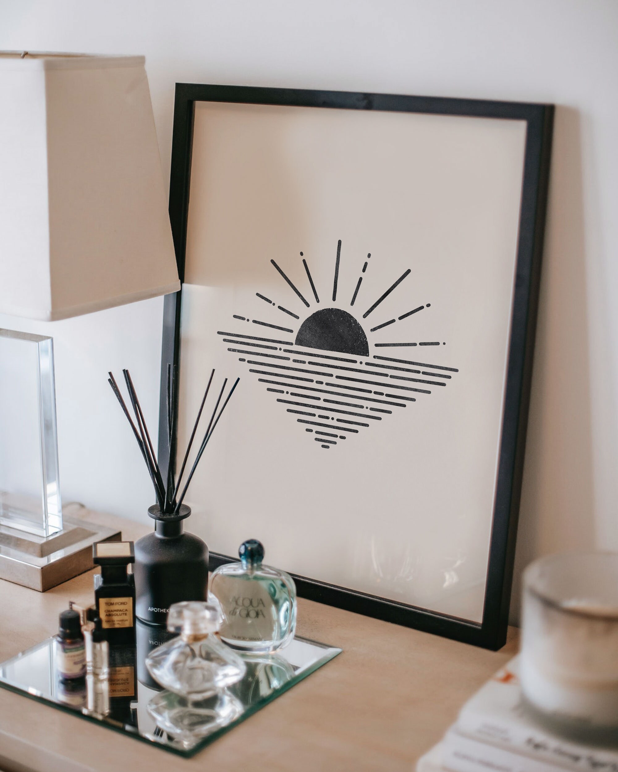 Sunrise Wall Art Print Abstract Print Digital Print | Etsy