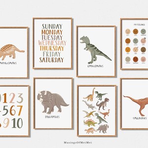 Dinosaur Educational Posters, Set of 30 Prints, Kids Classroom Posters ...