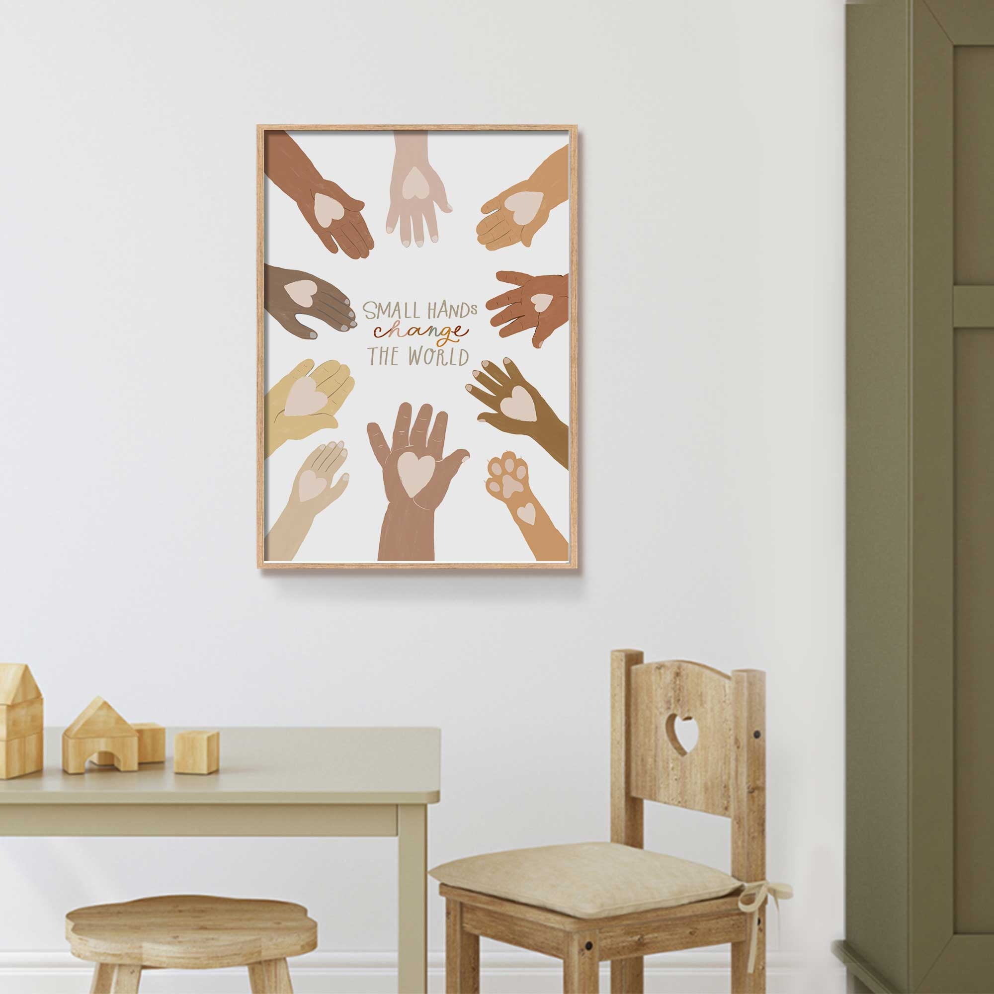 Kids Classroom Poster Small Hands Change the World Print - Etsy