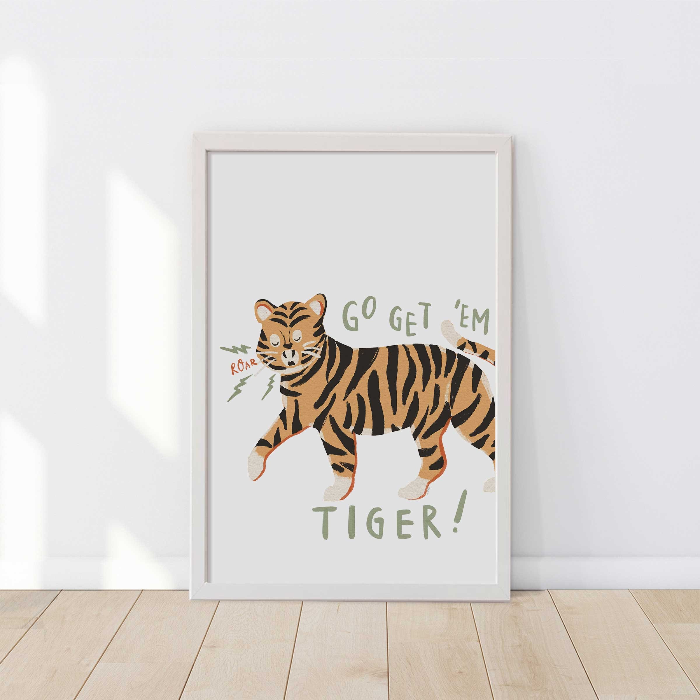 Tiger Nursery Art Print, Inspirational Nursery Art Poster, Printable ...