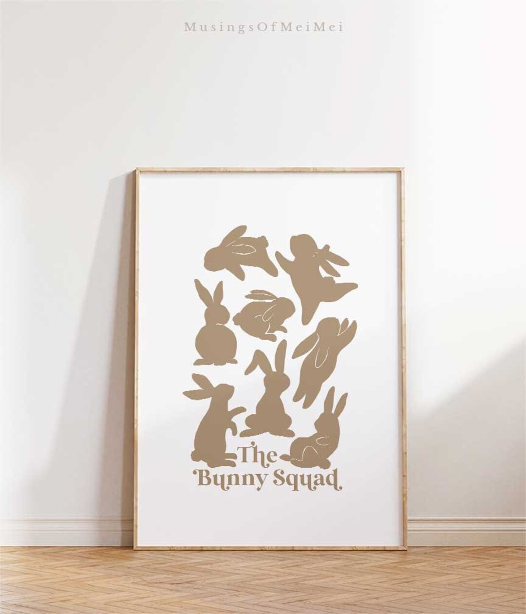 Printable Bunny Wall Art, the Bunny Squad, Easter Bunny Print ...