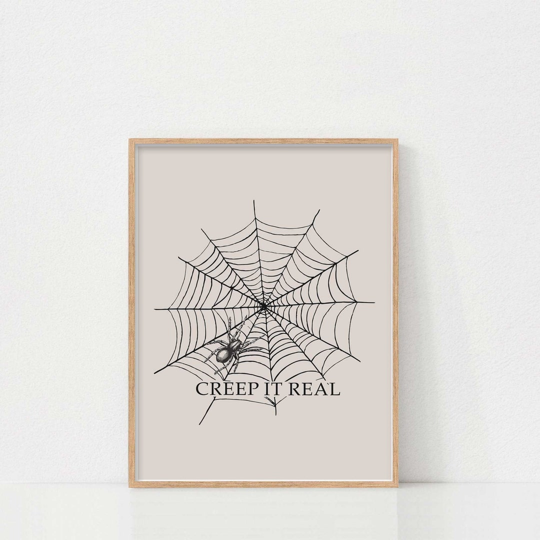 Halloween Spider Wall Art, Printable Halloween Art, Halloween Poster ...