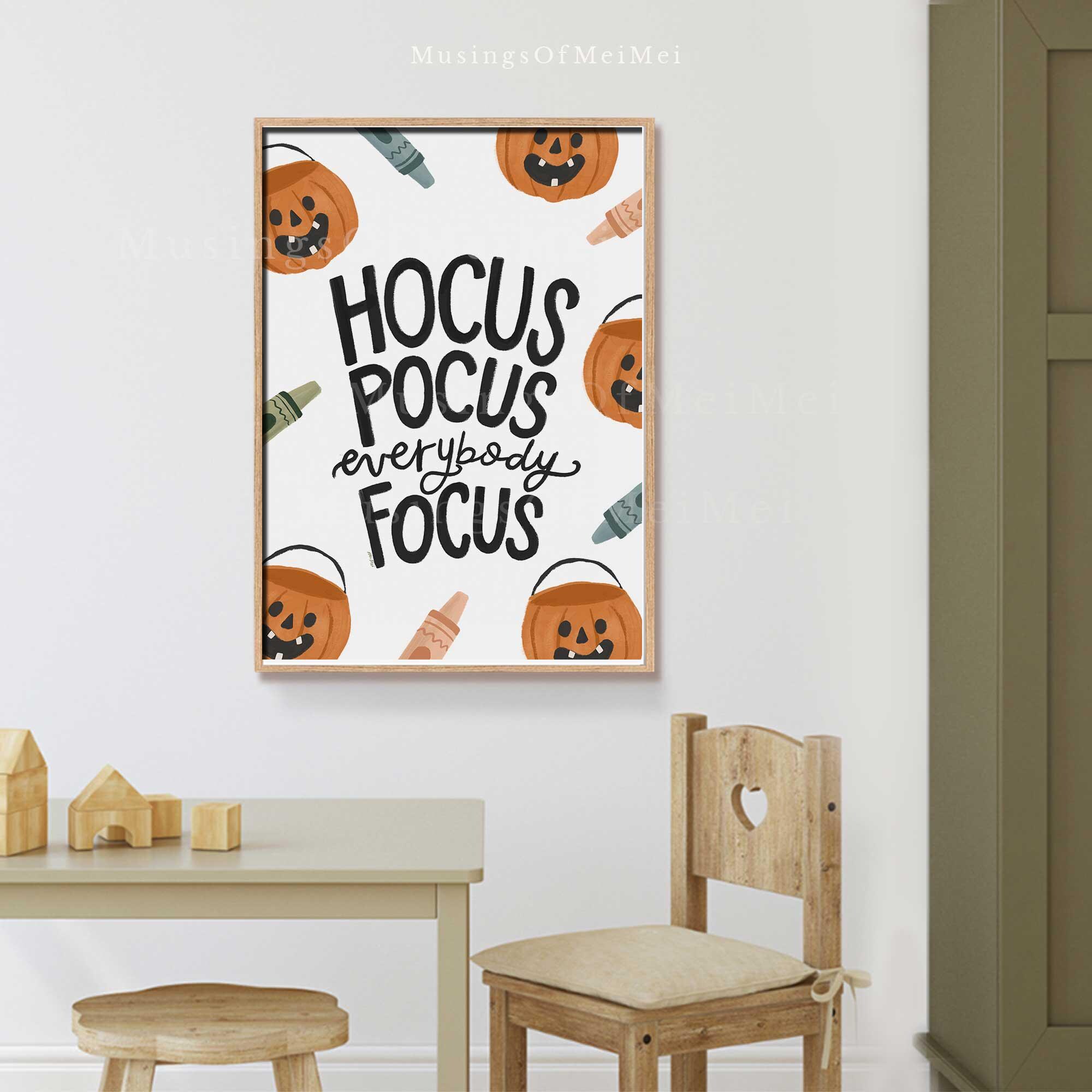 Hocus Pocus Printable Wall Art, Halloween Classroom Wall Art, Kids Room ...