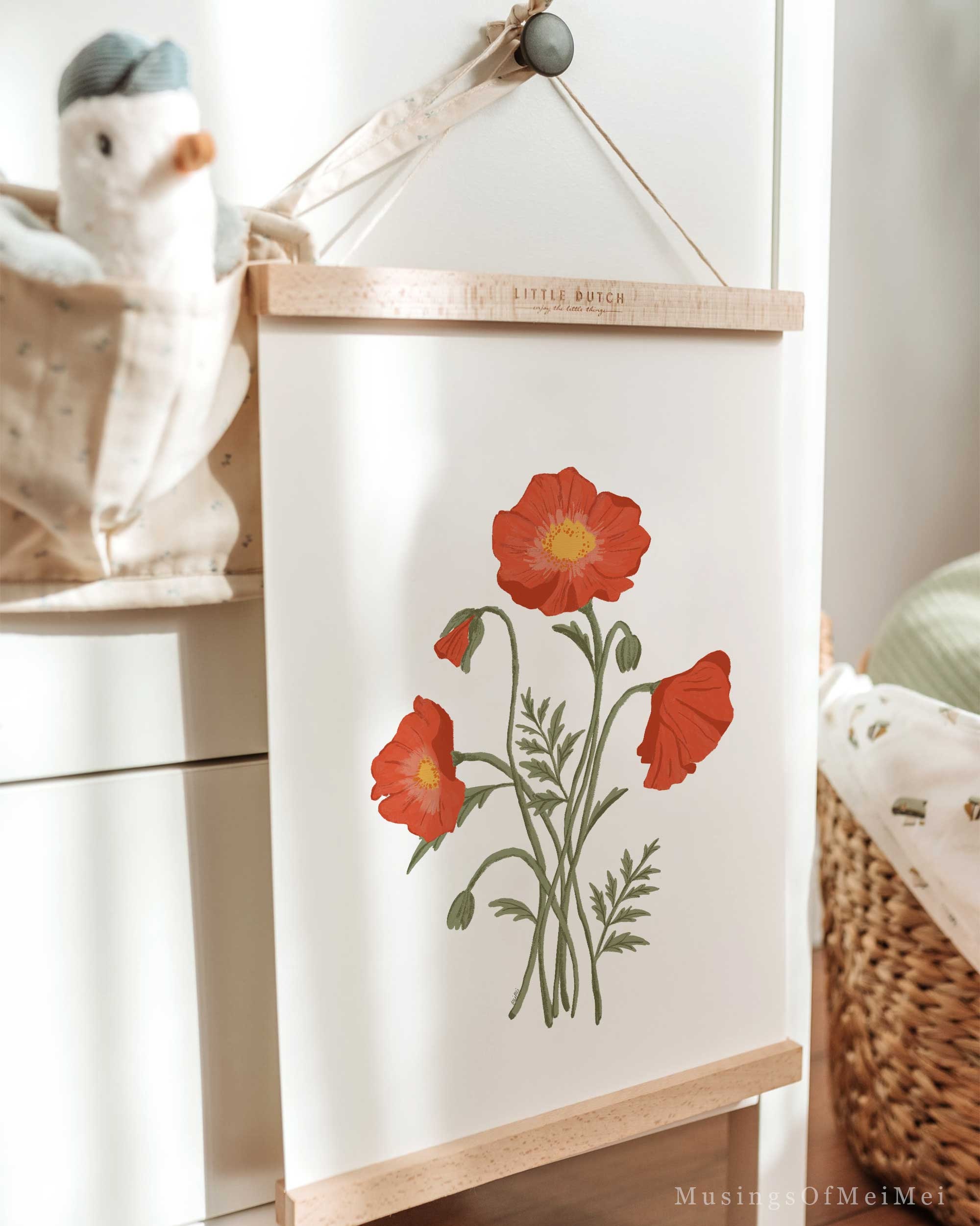 Spring Flower Prints, Set of 4, Printable Wall Art, Farmhouse Decor ...