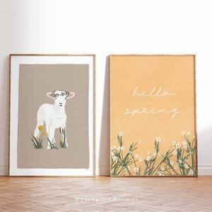 Easter Gallery Wall Art Set of 16, Printable Wall Art, Spring Art ...