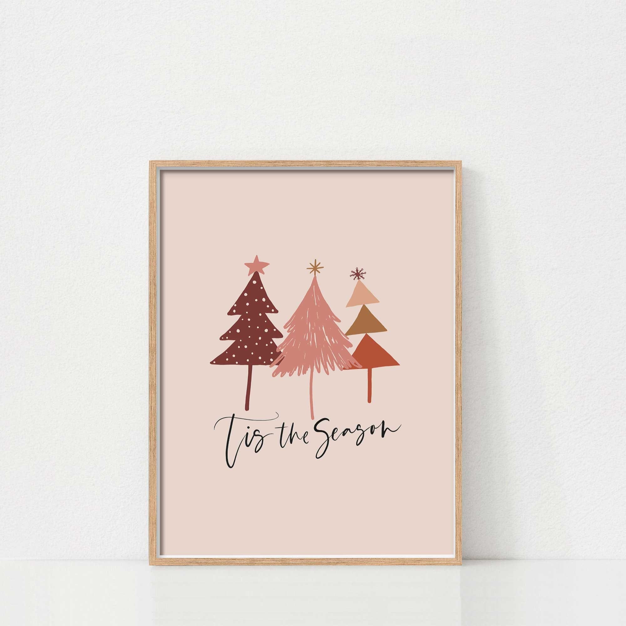 Christmas Tree Print Printable Wall Art Boho Christmas - Etsy Australia