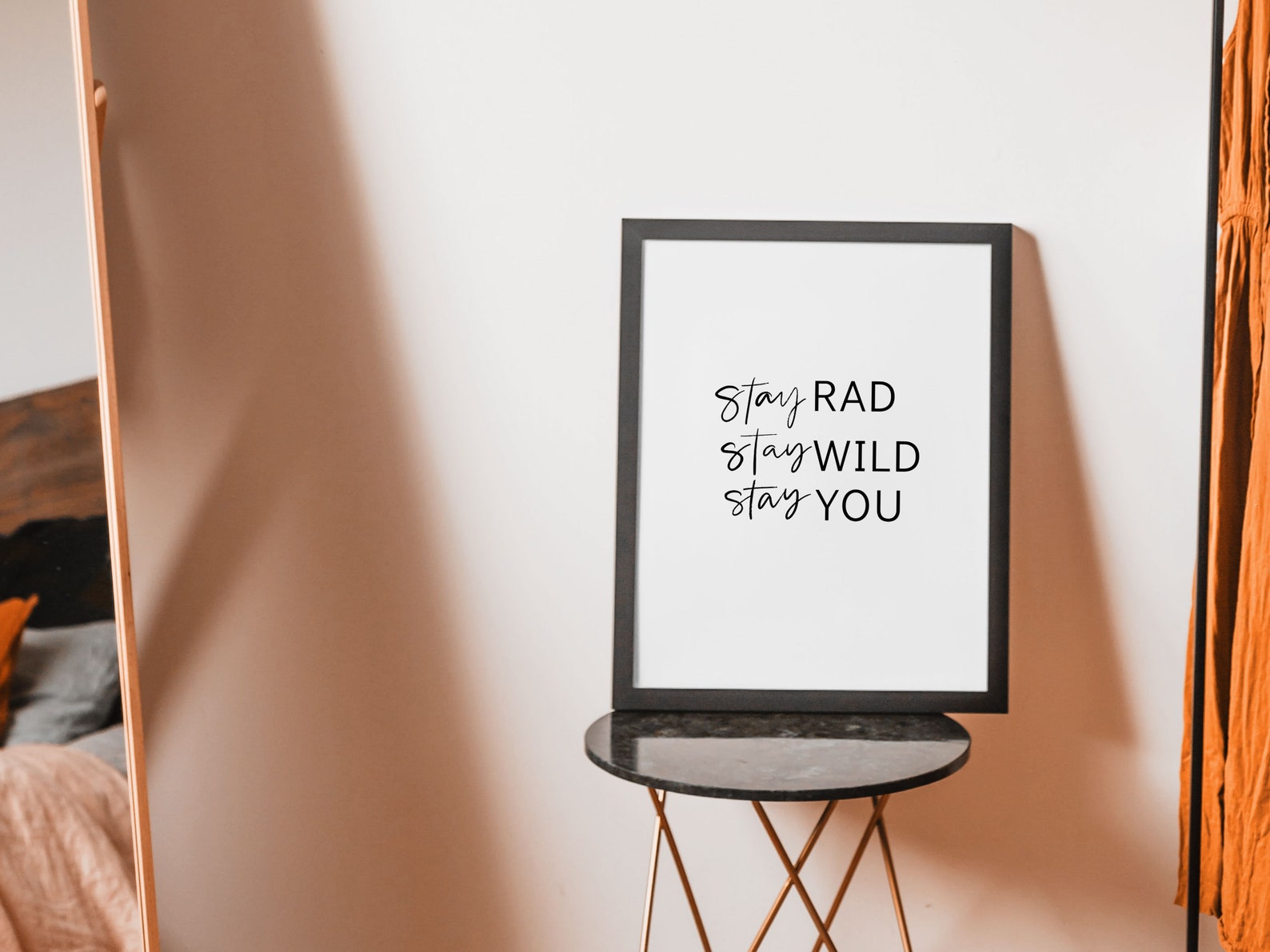 Stay Rad Stay Wild Stay You Inspirational Quote Typography - Etsy