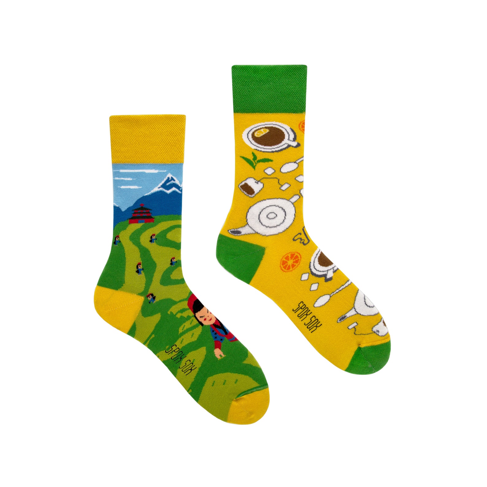 Tea Socks Asia Socks Cool Socks Mismatched Socks Crazy - Etsy