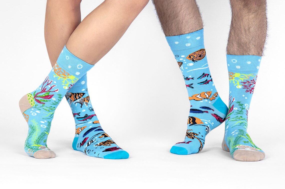 Aquarium Socks Fish Socks Colorful Socks Cool Socks - Etsy
