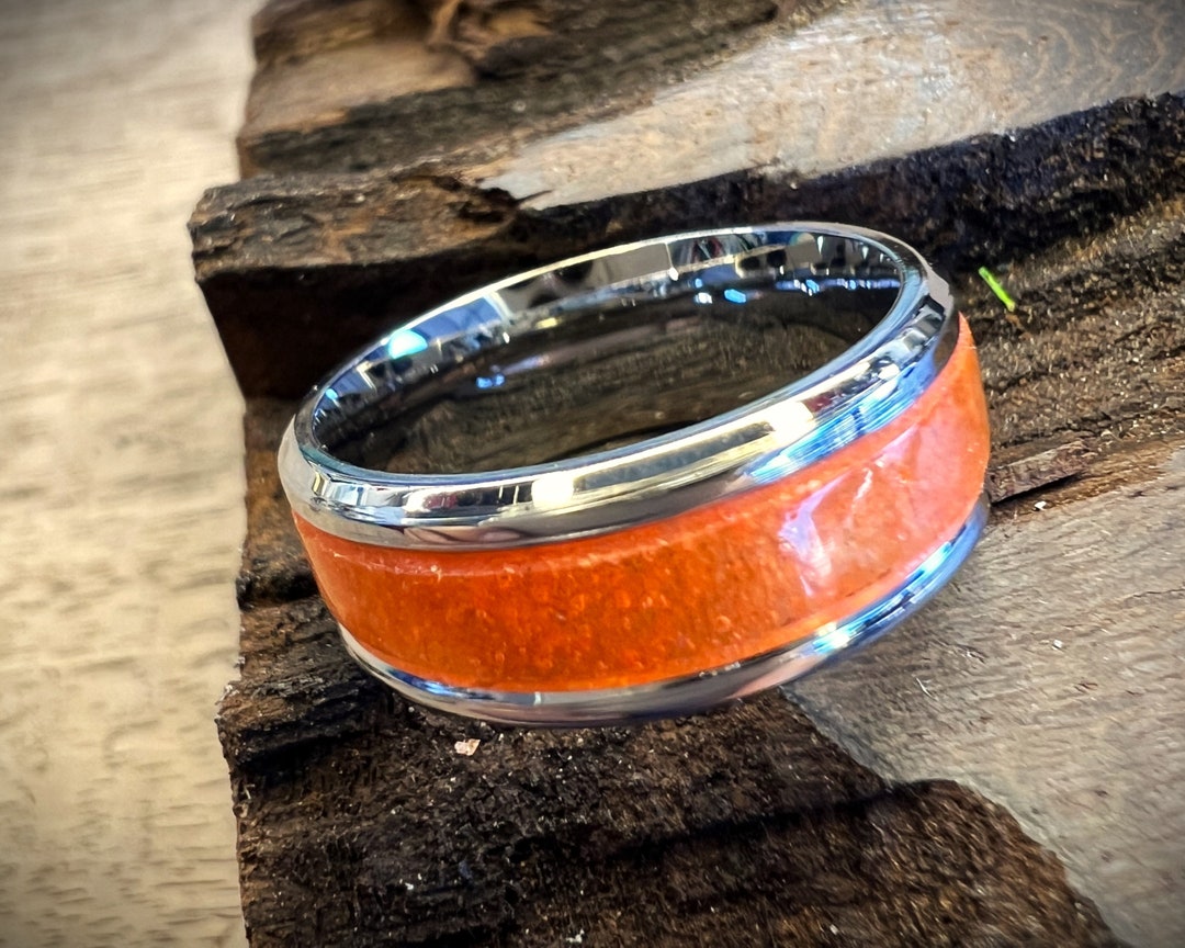 Custom Made Orange Glitter Inlay Stainless Comfort Core - Etsy