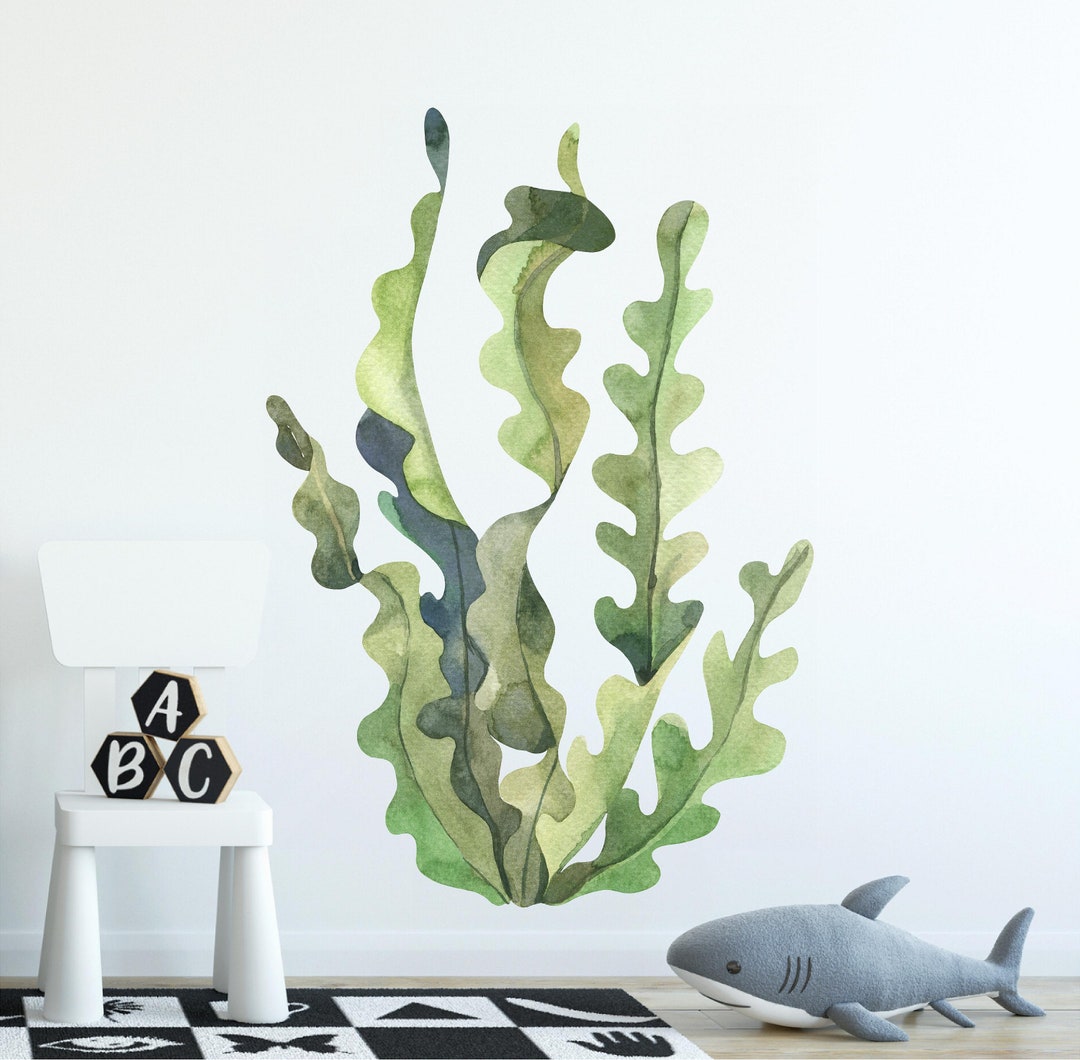 Green Algae Seaweed Wall Decal Removable Wall Sticker - Ocean Sea ...
