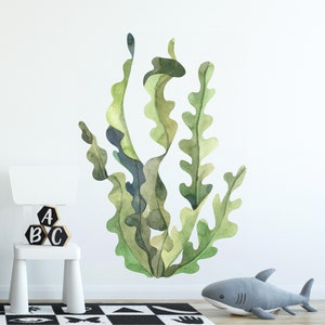 Green Algae Seaweed Wall Decal Removable Wall Sticker - Ocean Sea ...