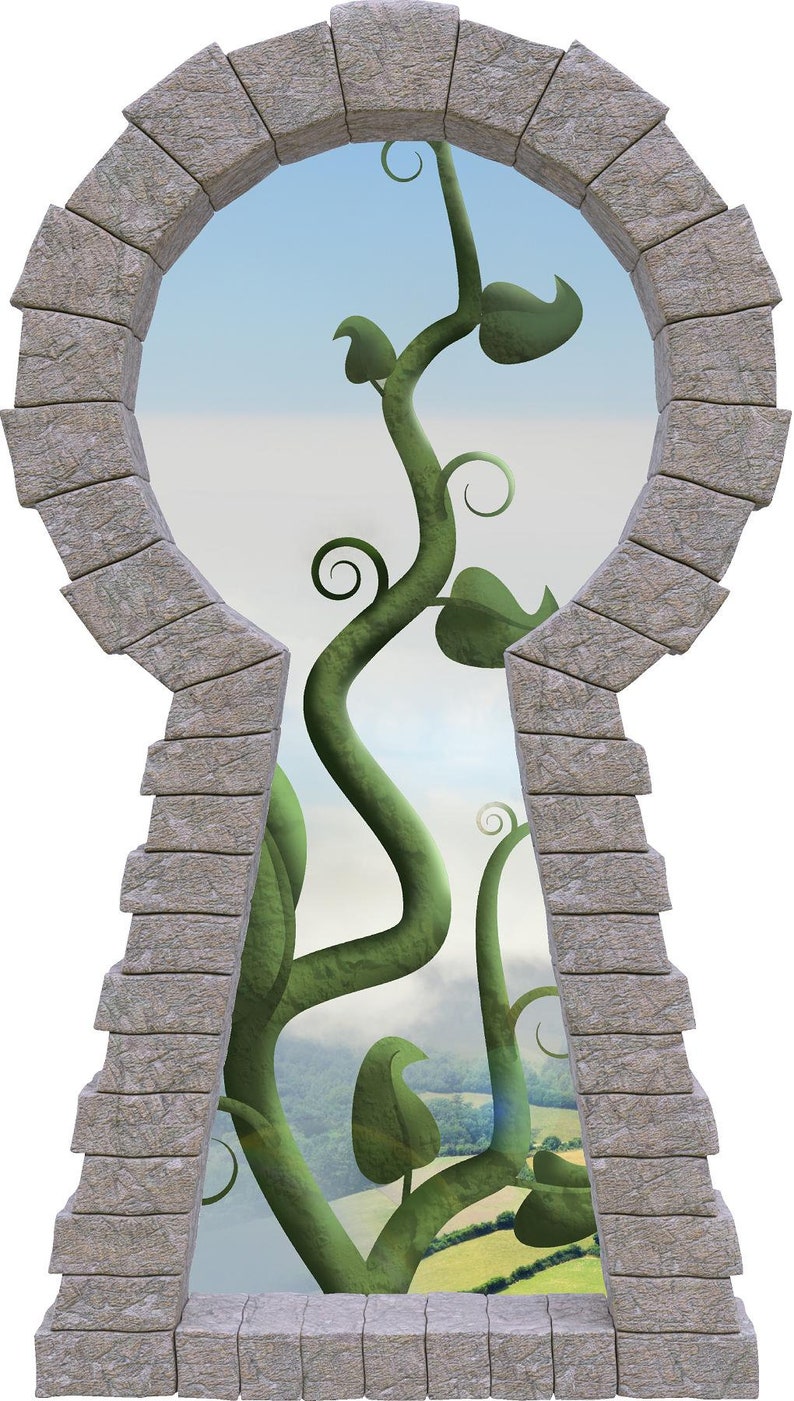 3D Stone Keyhole Wall Decal Jack and the Beanstalk Fairy Tale - Etsy
