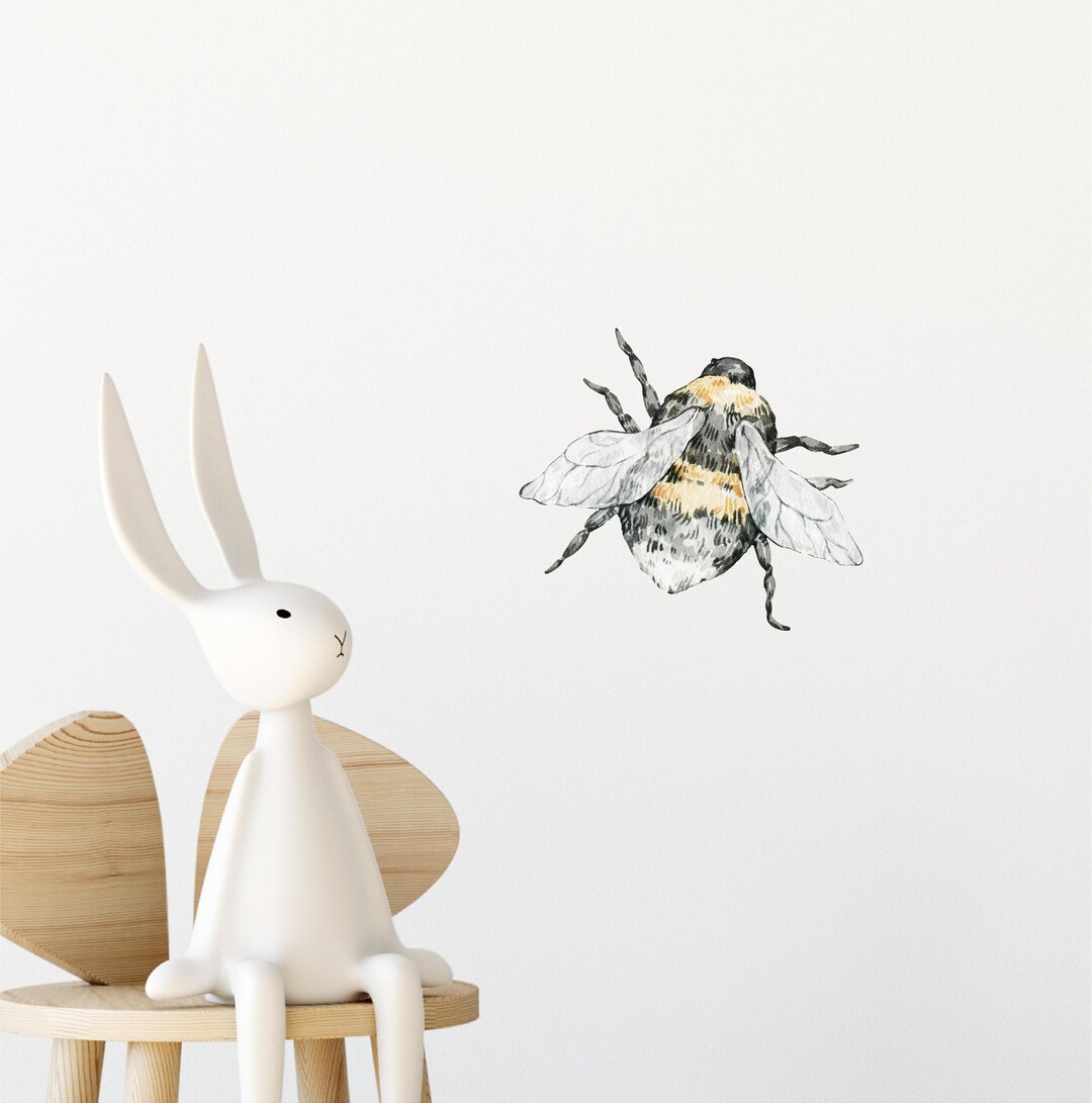 Whimsical Bumblebee Wall Decal Bumble Bee Removable Peel and Stick ...