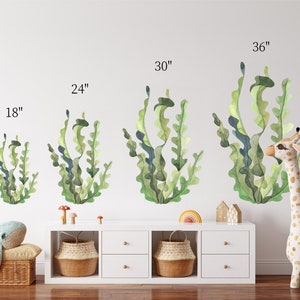 Green Algae Seaweed Wall Decal Removable Wall Sticker - Ocean Sea ...
