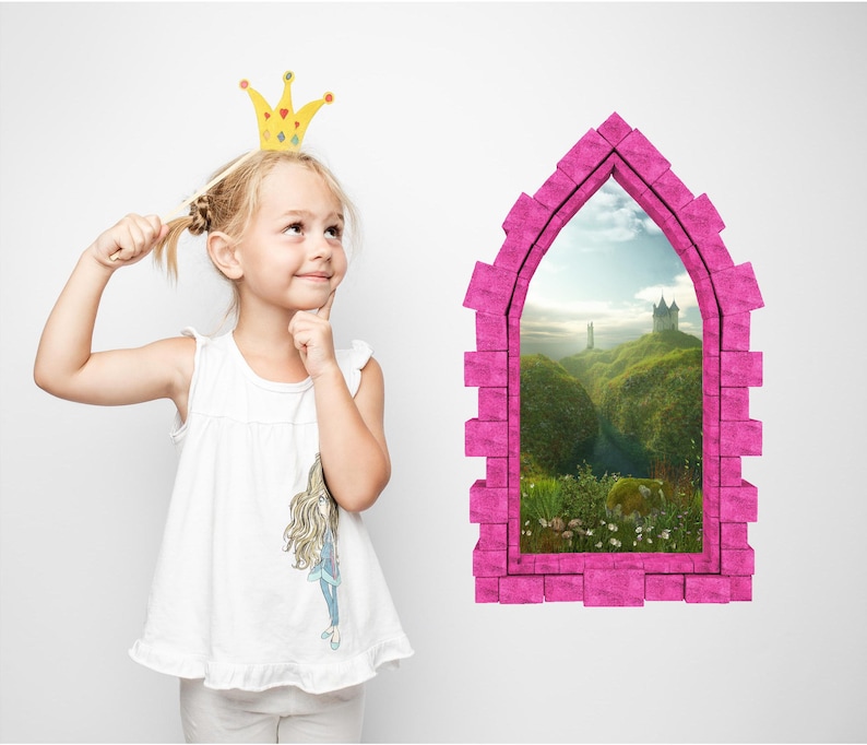 Castle by the Sea Castle Window Wall Decal Removable Wall | Etsy