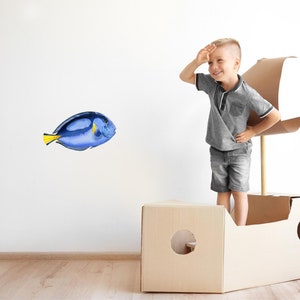 Blue Tang Fish Wall Decal Wall Decal Tropical Fish Ocean Sea Life ...