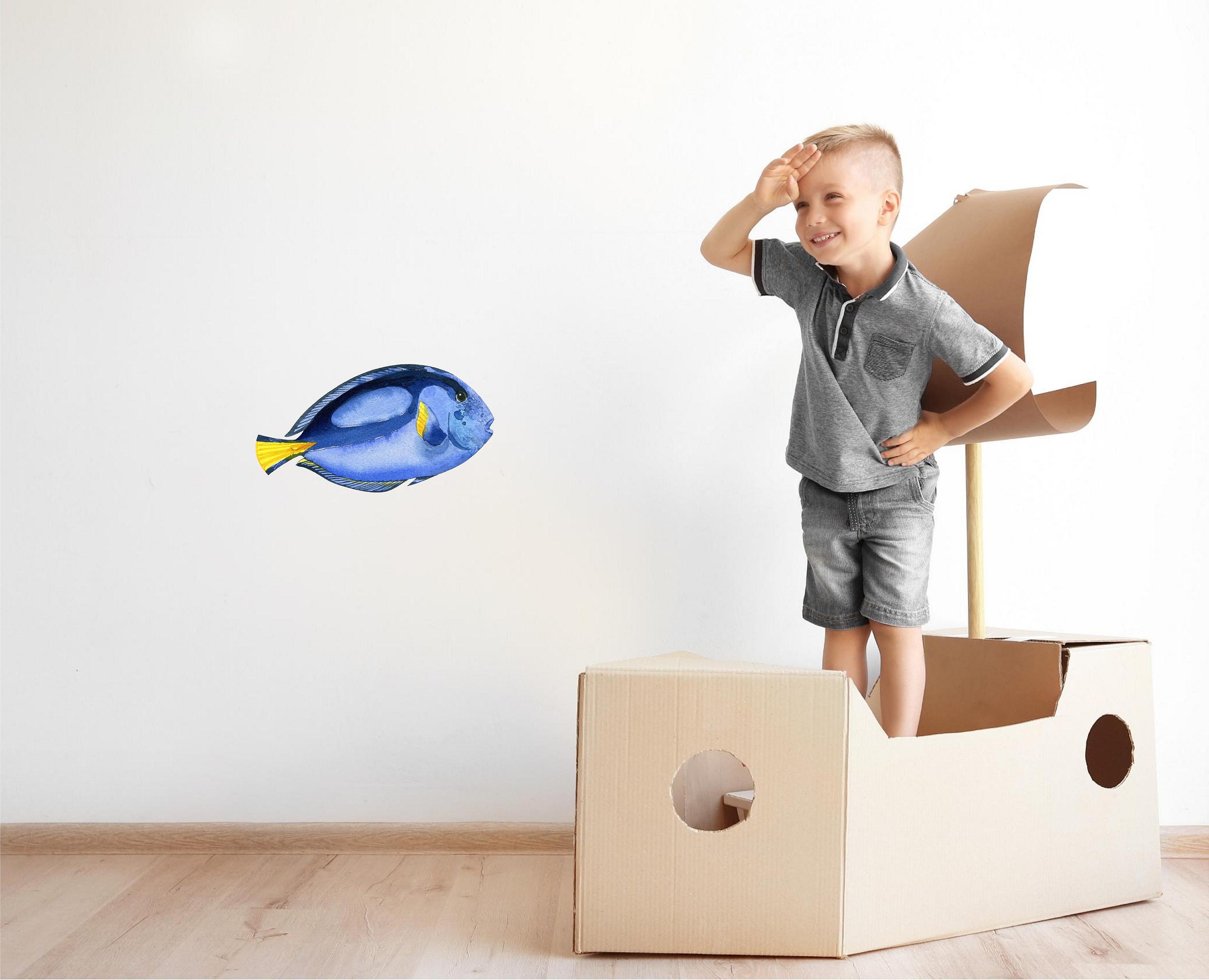Blue Tang Fish Wall Decal Wall Decal Tropical Fish Ocean Sea Life ...